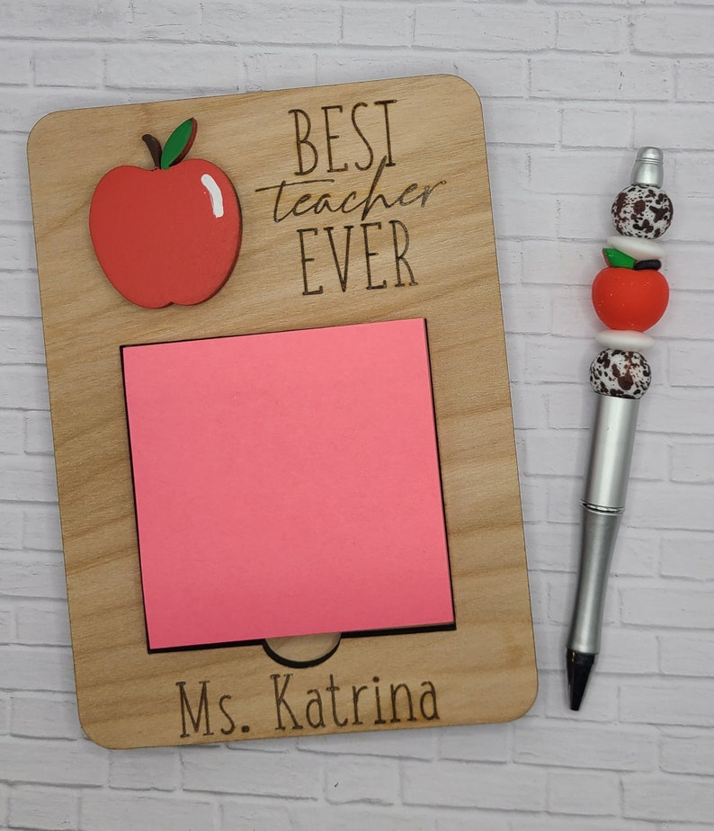 Customized Teacher Appreciation Post It Note Holder. Personalized ...