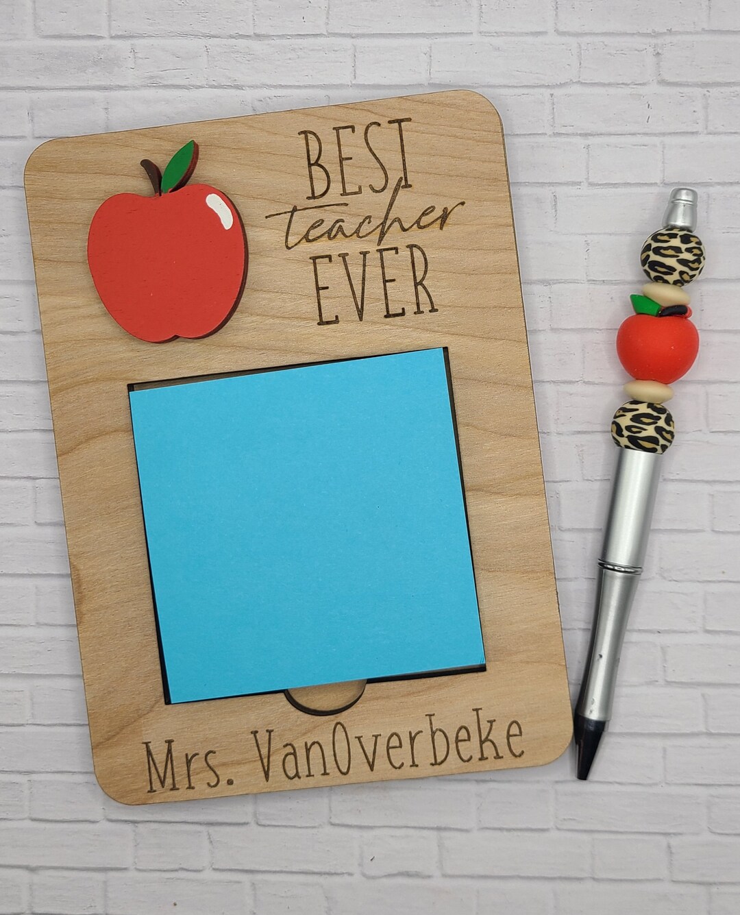 Customized Teacher Appreciation Post It Note Holder. Personalized ...