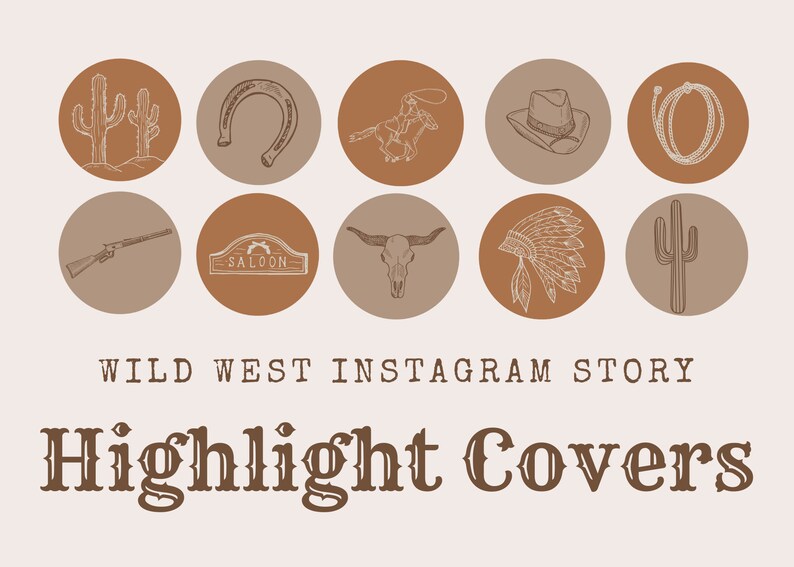 Wild West Instagram Story Highlight Covers - Etsy
