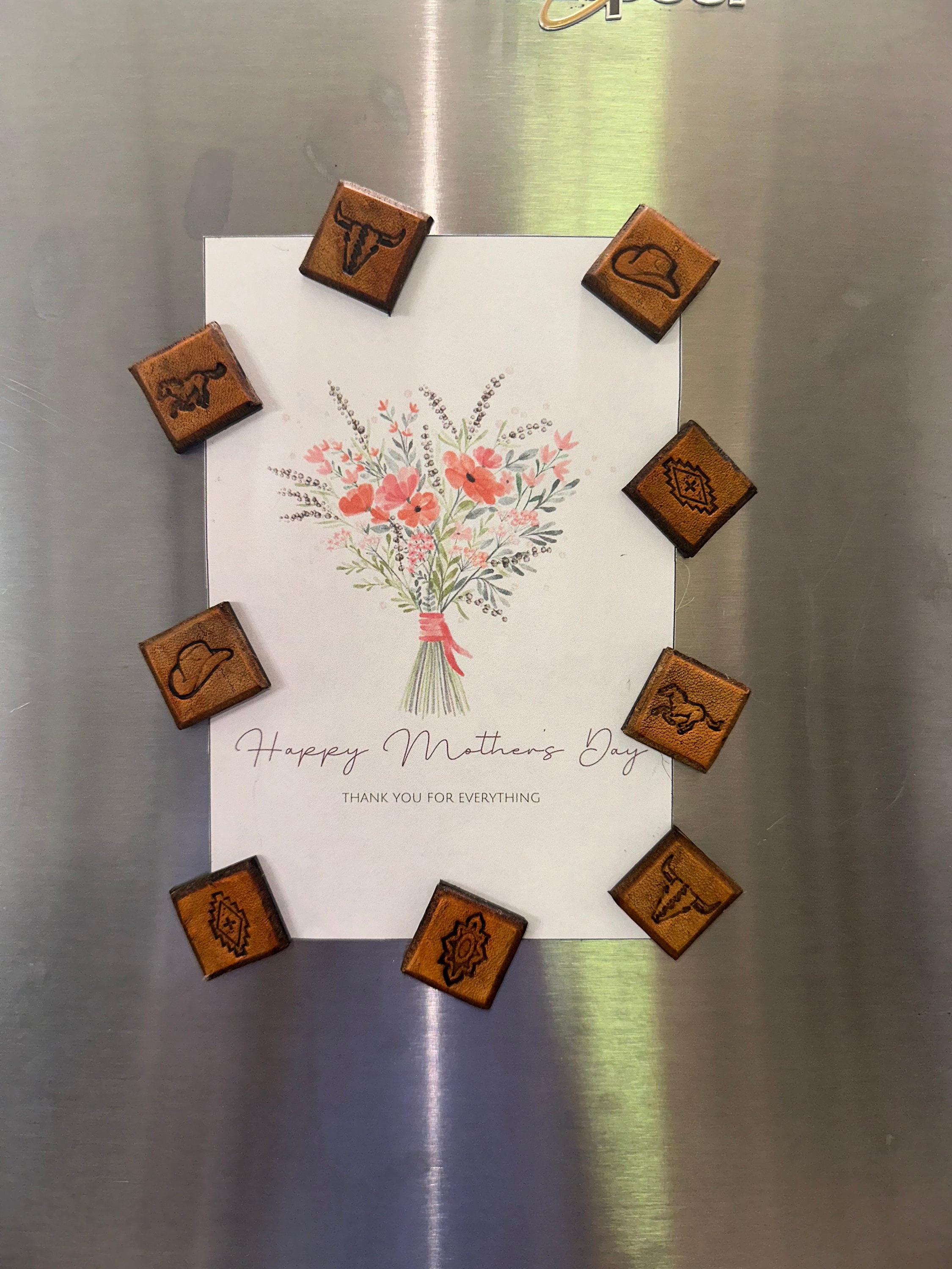 Leather Tooled Refridgerator Magnets - Etsy