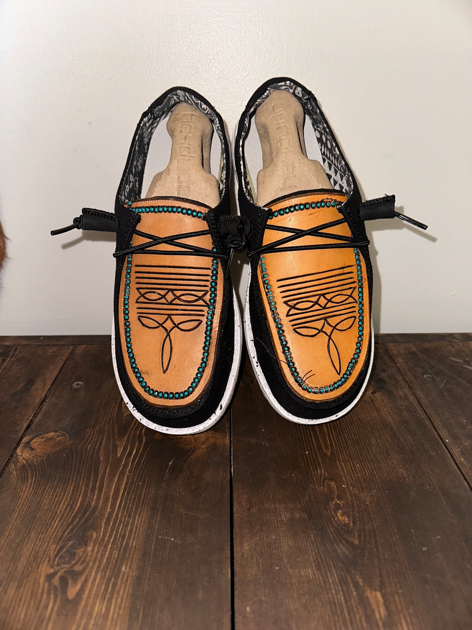 Custom Leather Boot Stitch Hey Dudes - Etsy