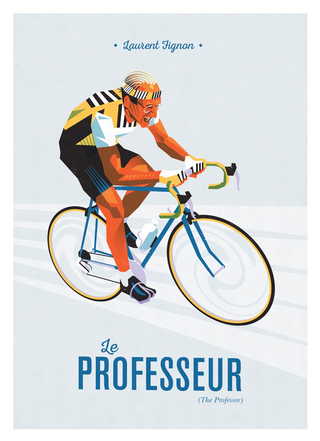Laurent Fignon, Cycling Print, Tour De France, Bike Art, Gifts for Him ...