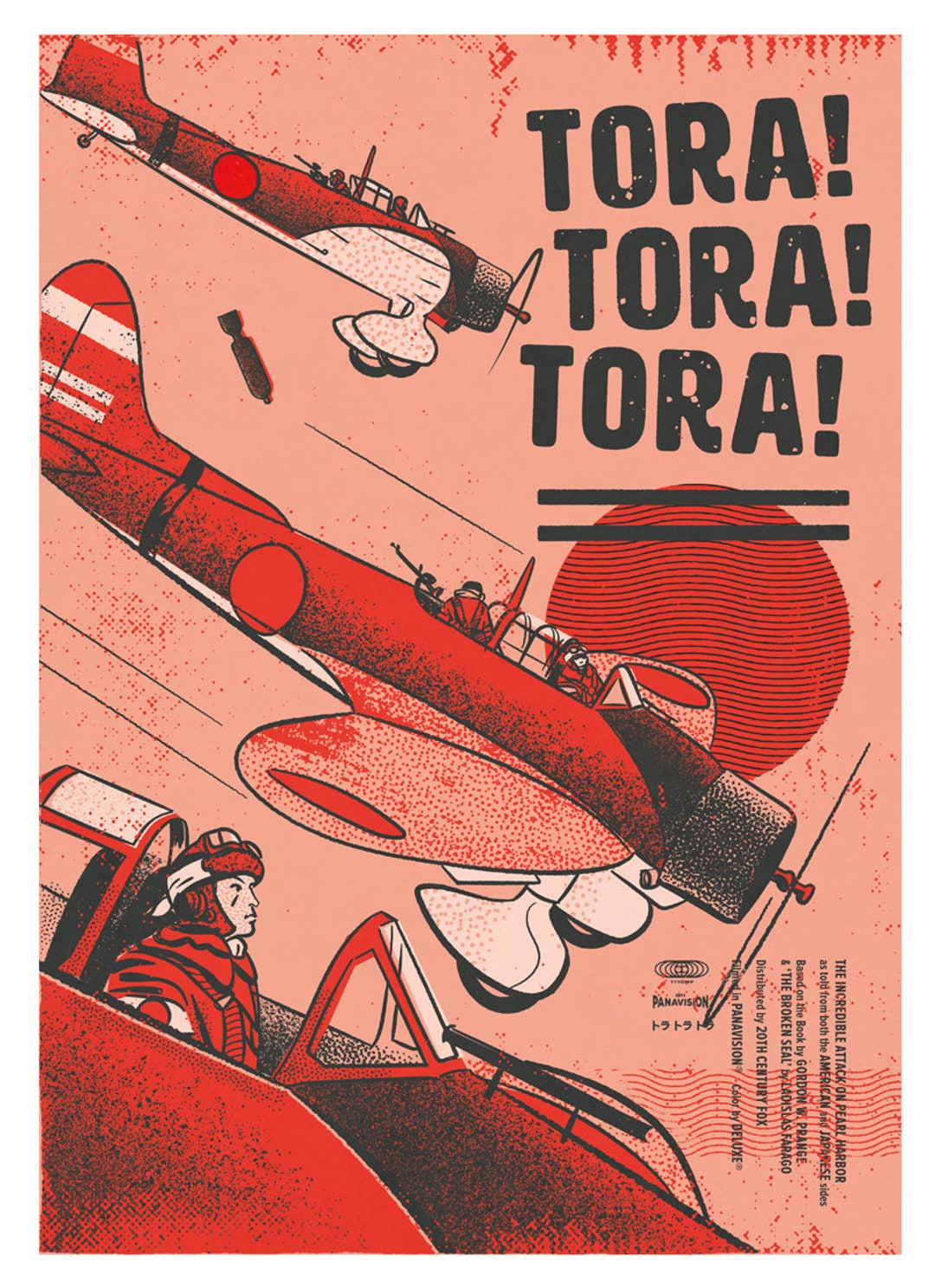 Tora Tora Tora Illustrated Retro War Film Poster, Movie Poster ...