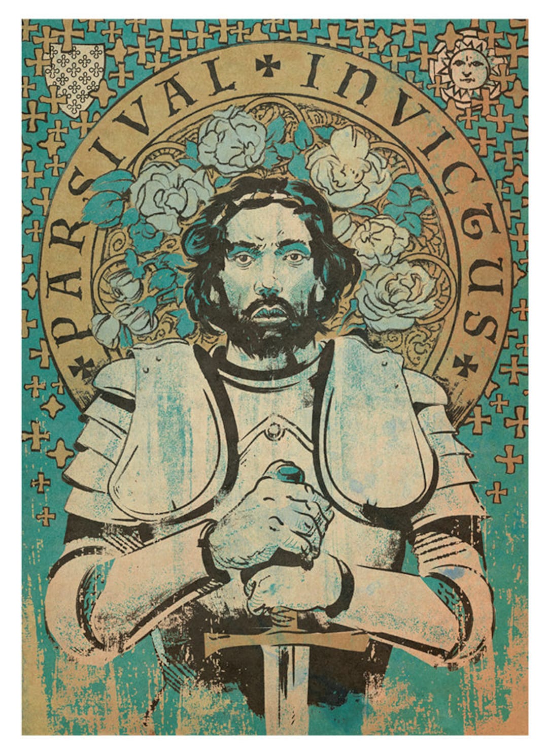 Sir Percival Art Print Knight King Arthur Knight - Etsy