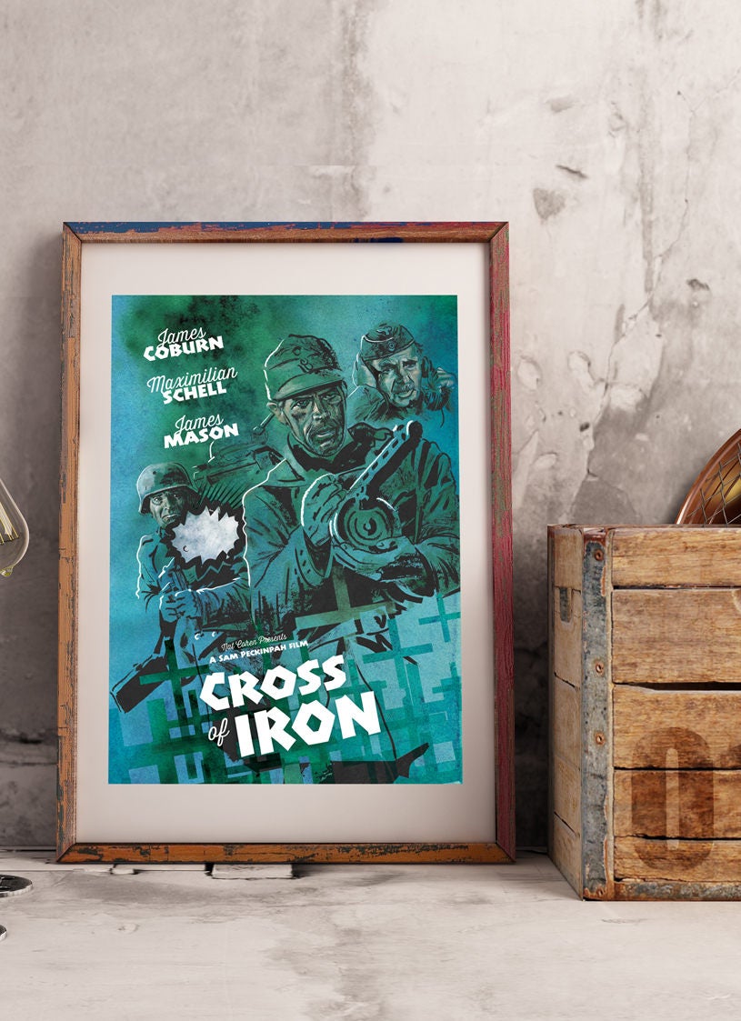 Cross of Iron Film Print, Movie Poster, War Film Art, WW2, Gifts for ...