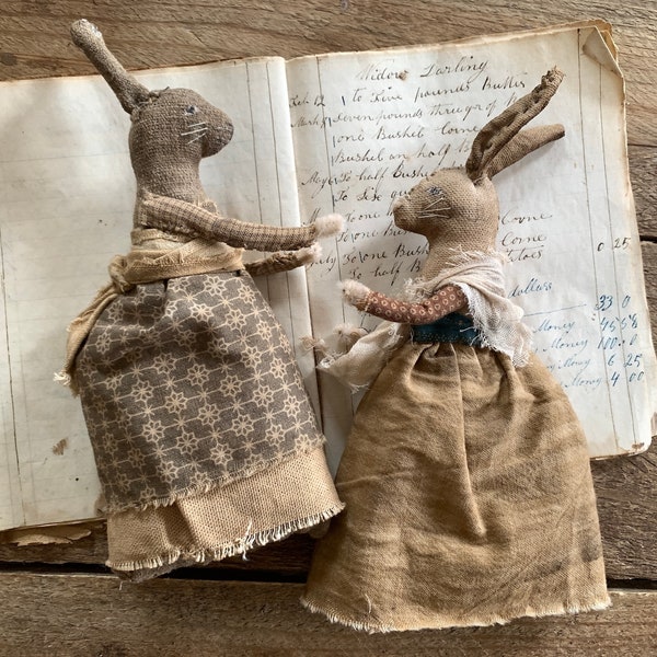 Primitive Rabbit - Etsy