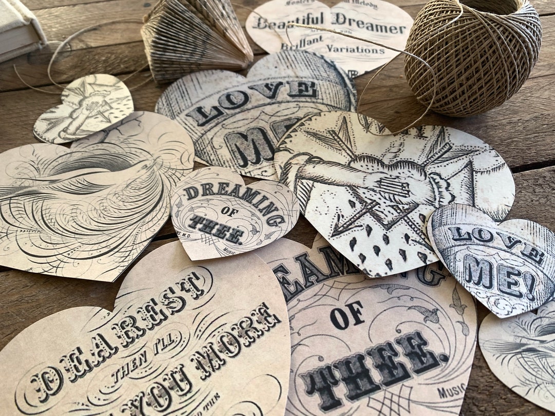 Charming Hearts Printable Set - 2 Pages - Etsy