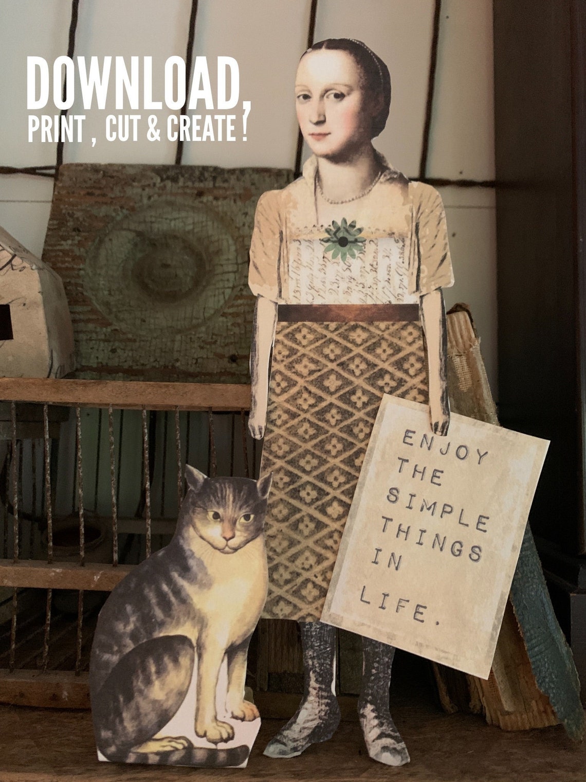 Simple Sue Paper Doll PRINTABLE PAGE Instant Download - Etsy