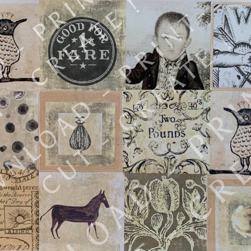 Folk Art Prints Stencil - Etsy