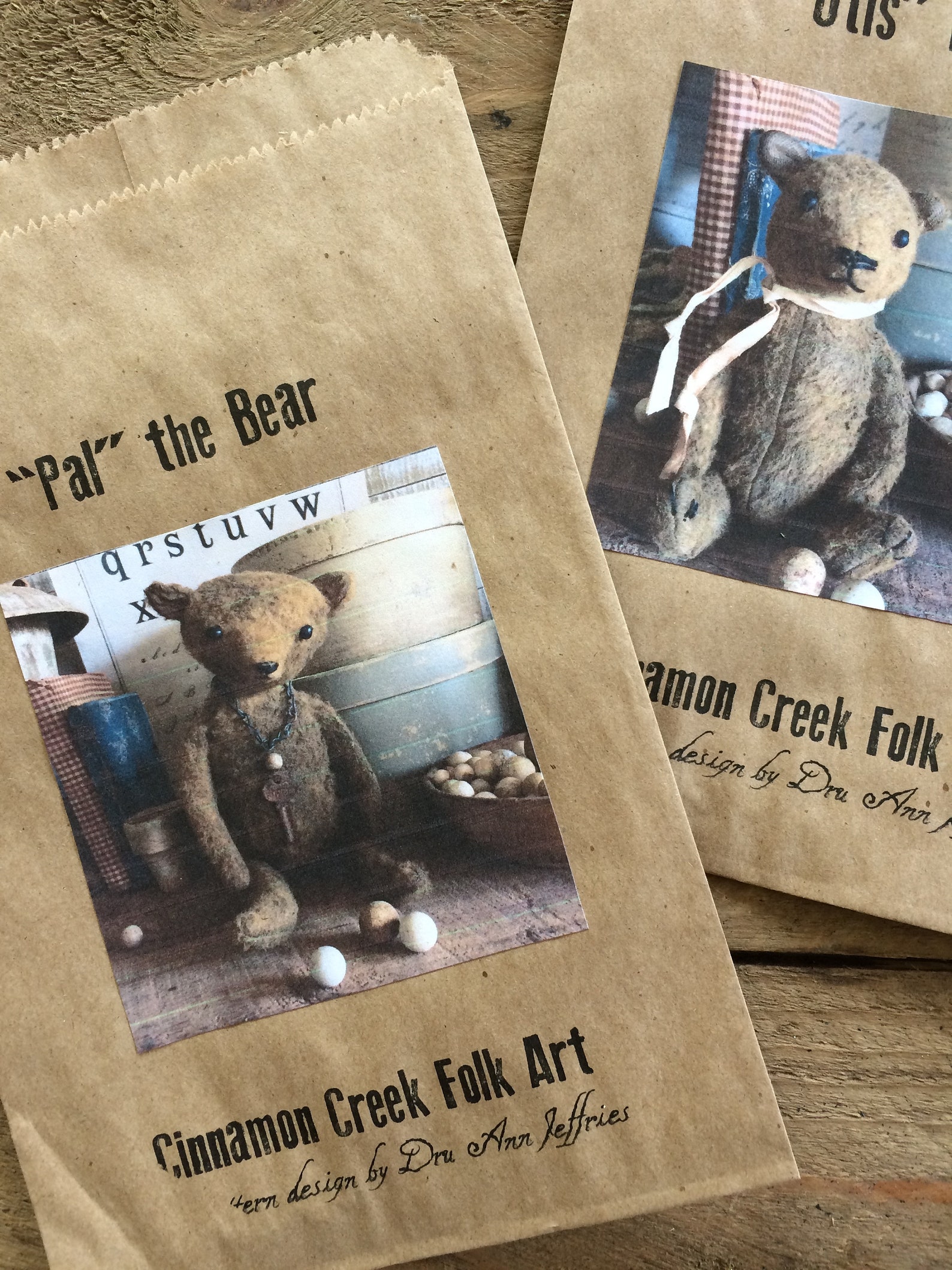 Paper Pattern pal'' the Bear Design by Dru - Etsy