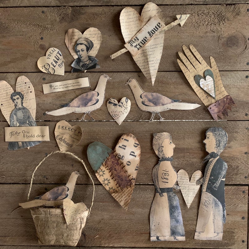 Primitive Valentine Doll - Etsy