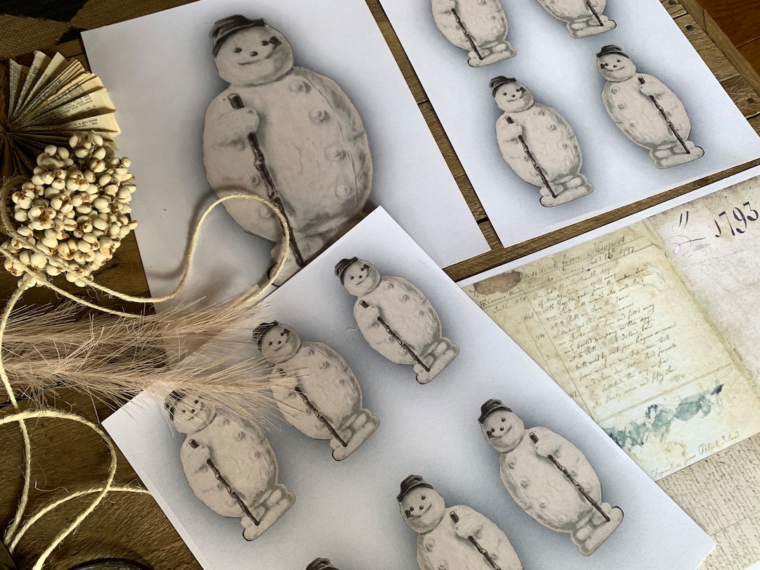 Jolly Snowman INSTANT DOWNLOAD Printable Set - Etsy