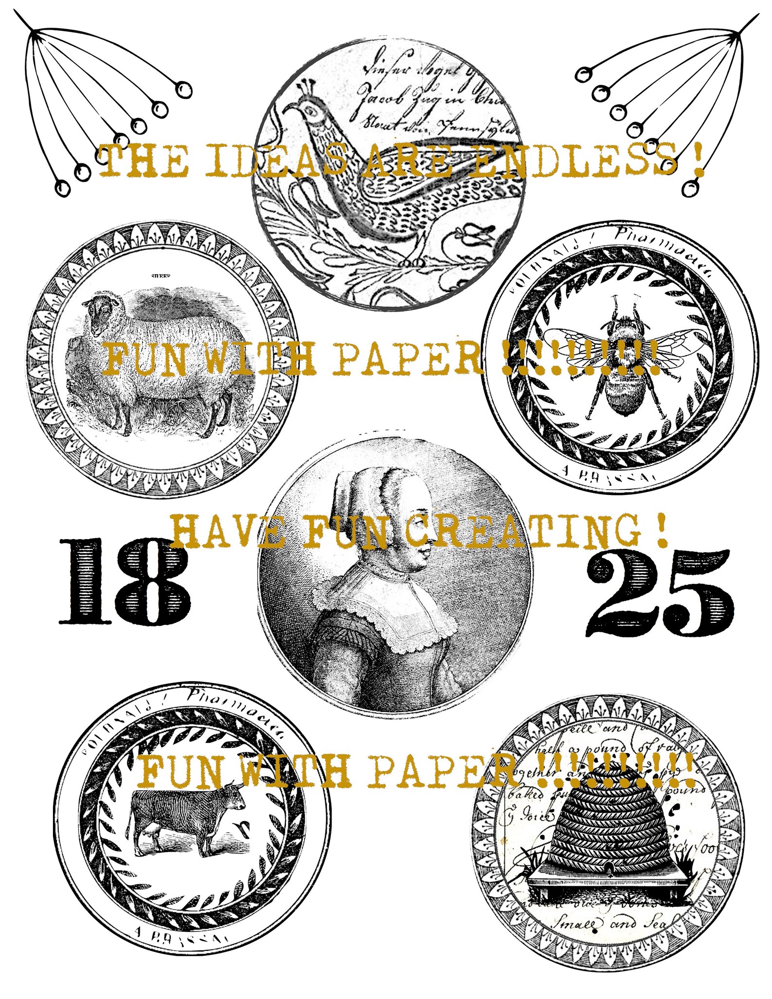 Farm Variety Printable Graphics - Instant Download - 2 Pages - Etsy