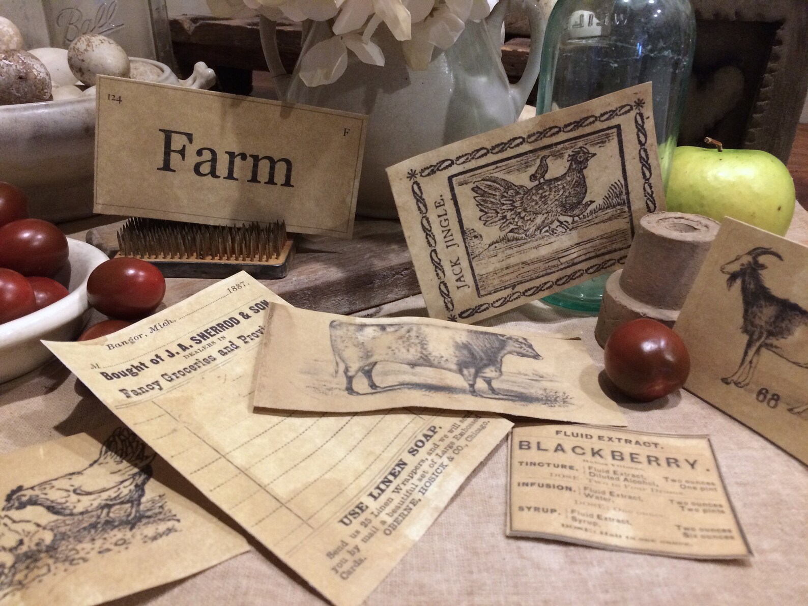 Farm Variety Printable Graphics - Instant Download - 2 Pages - Etsy