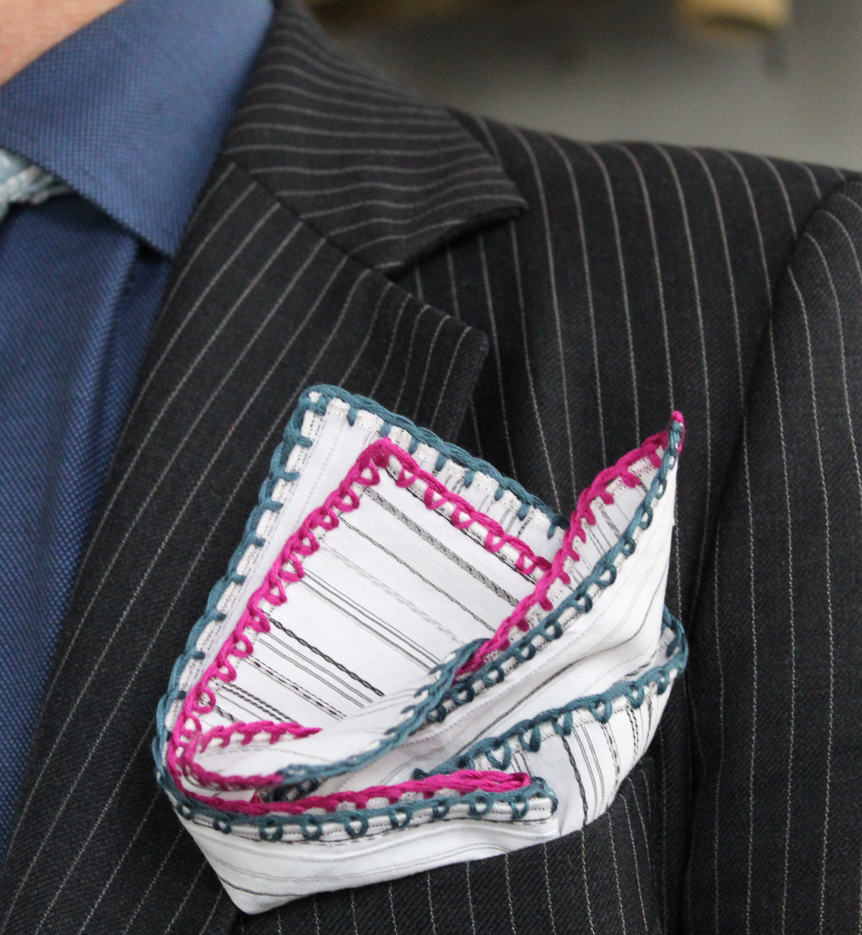 Gentleman's Crochet Handkerchief Custom Pocket Square | Etsy