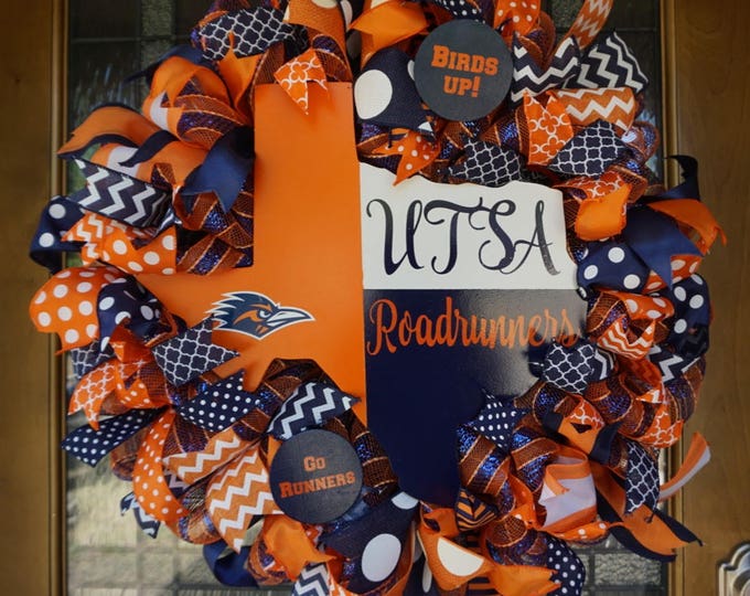 UTSA Wreath, Roadrunners Wreath, UTSA Gift, Graduation Gift, College ...