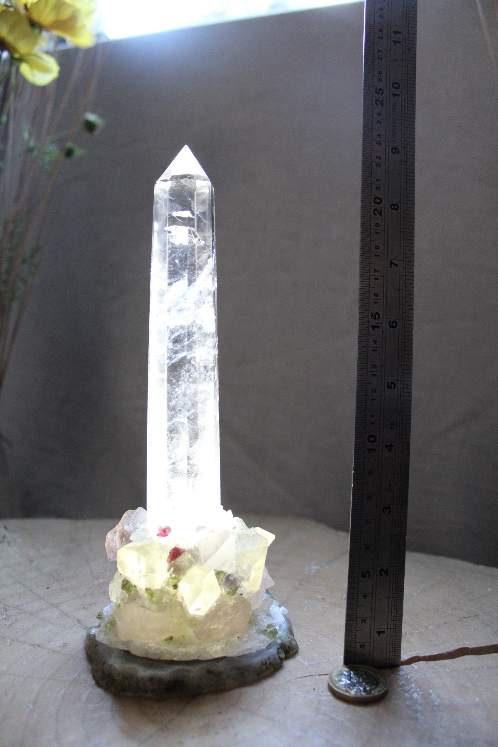 Ketumala... Pastel Gem & Brazilian Clear Quartz Tall - Etsy