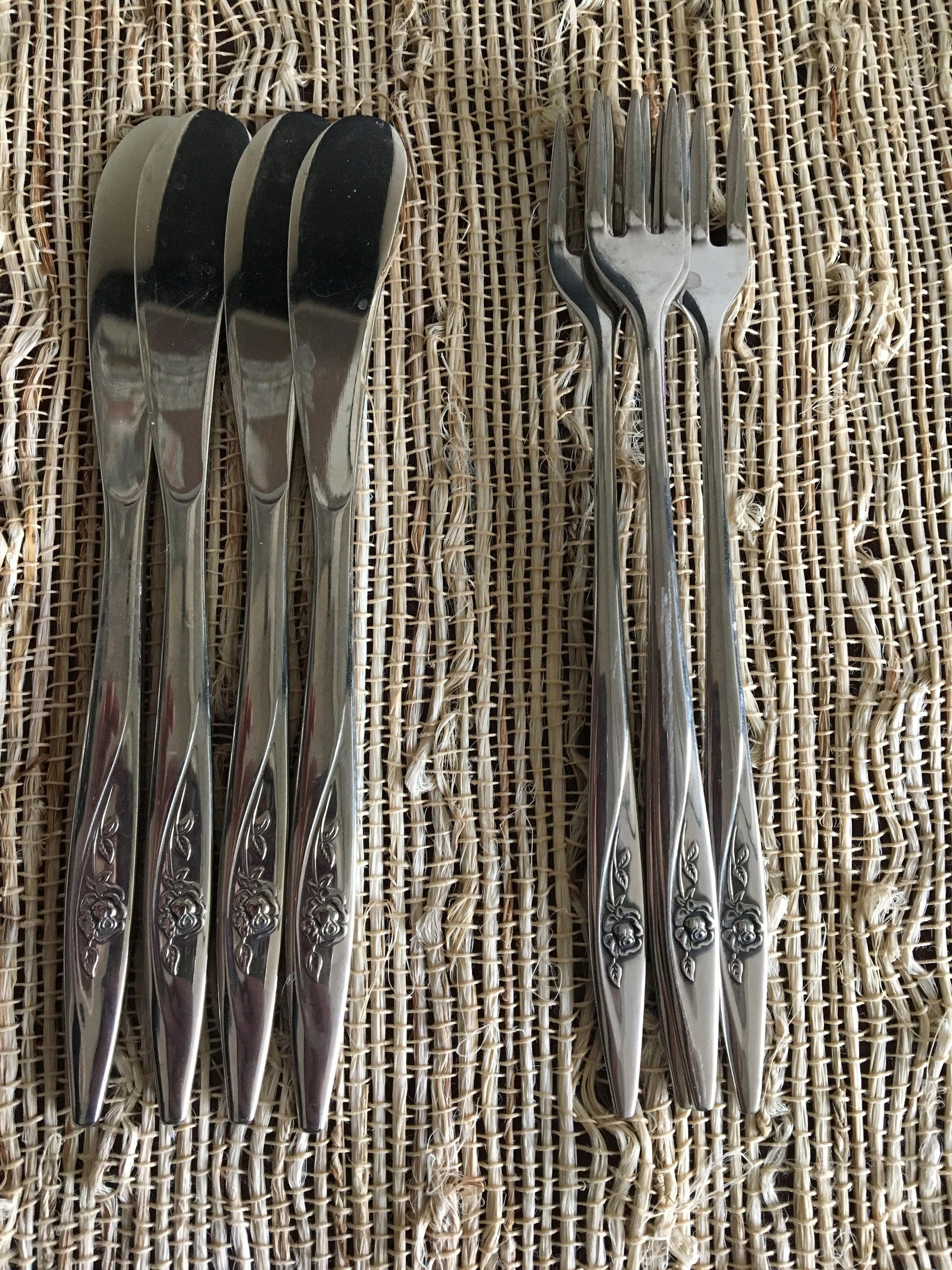 Vintage Oneida Lasting Rose Stainless Flatware Silverware - Etsy