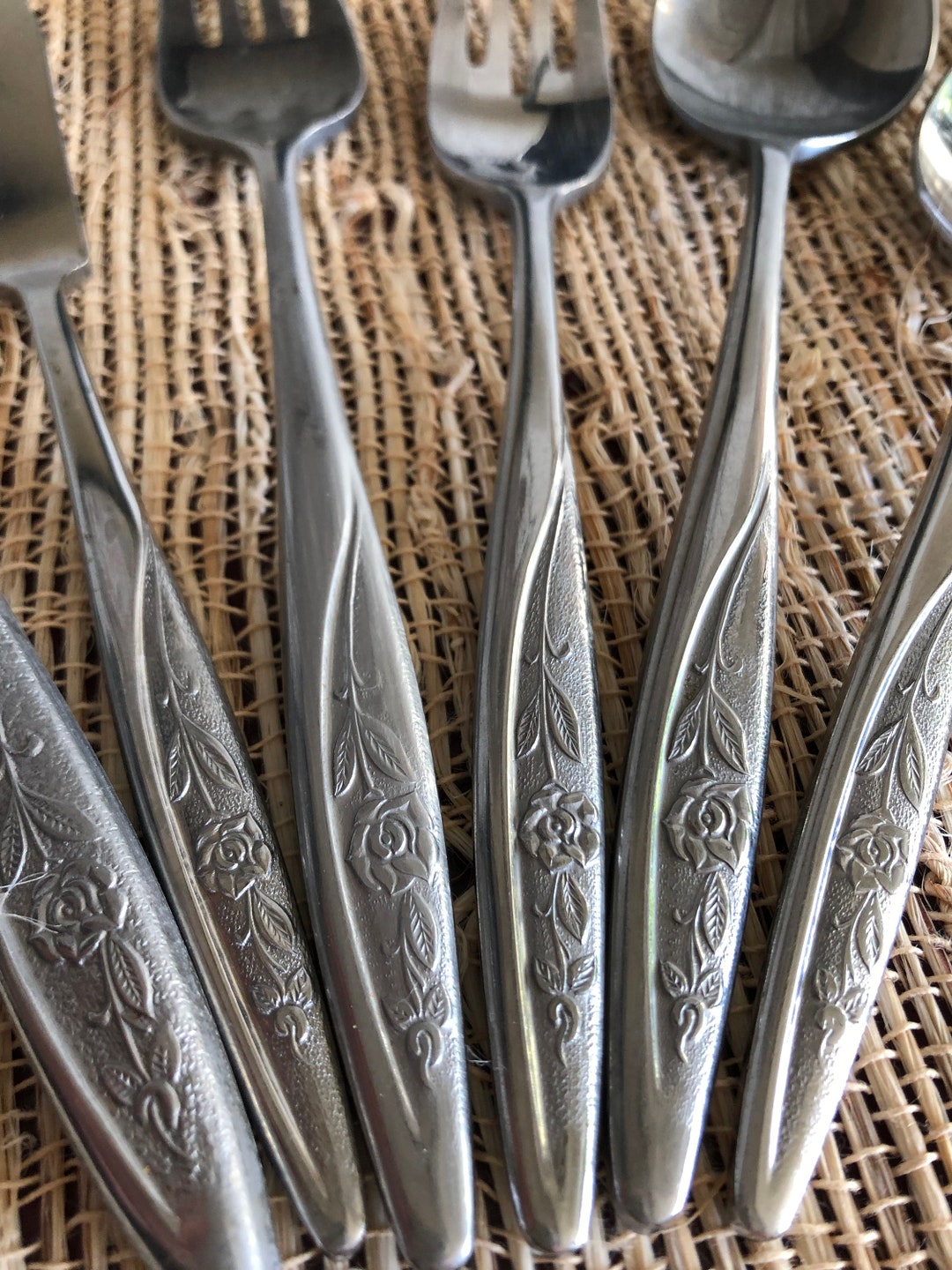 Vintage Nasco National Stainless "margarita" Stainless Steel Flatware ...