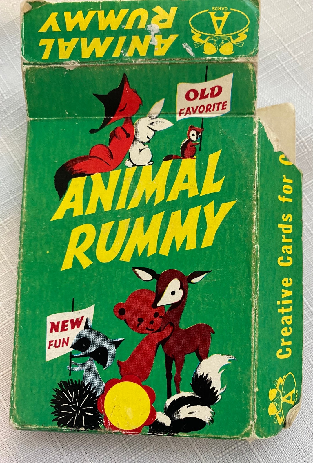 Vintage 1950s Arrco “animal Rummy” Card Game - Etsy