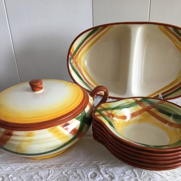 Vernon Ware Homespun Plates - Etsy