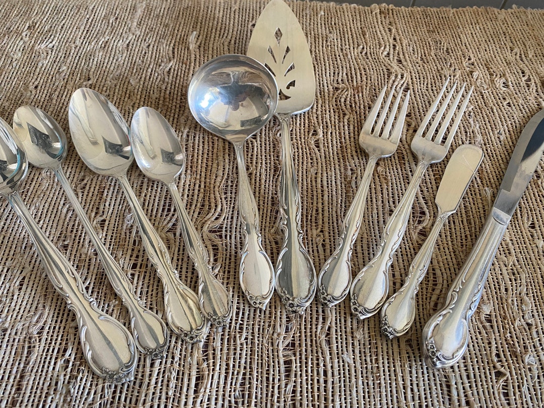 Vintage International Silver Moonlight Floral Pattern Flatware Forks ...