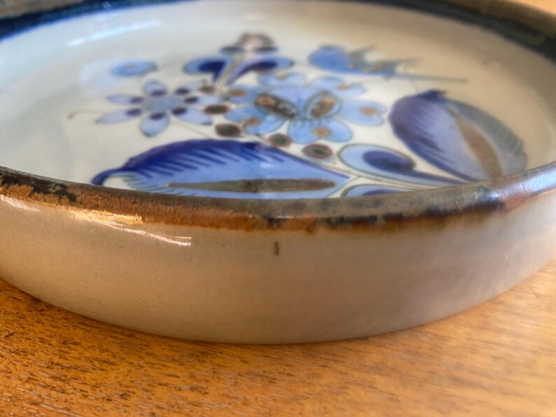 Vintage Ken Edwards Tonala Blue Bird and Butterfly Butterflies Mexican ...