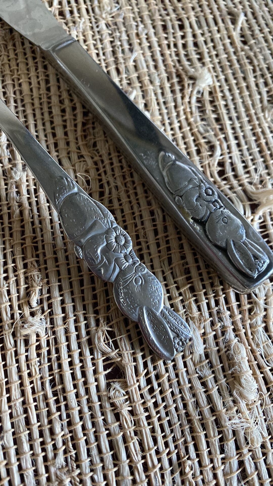 Vintage Oneida Peter Rabbit Child’s Fork and Knife SOLD SEPARATELY - Etsy