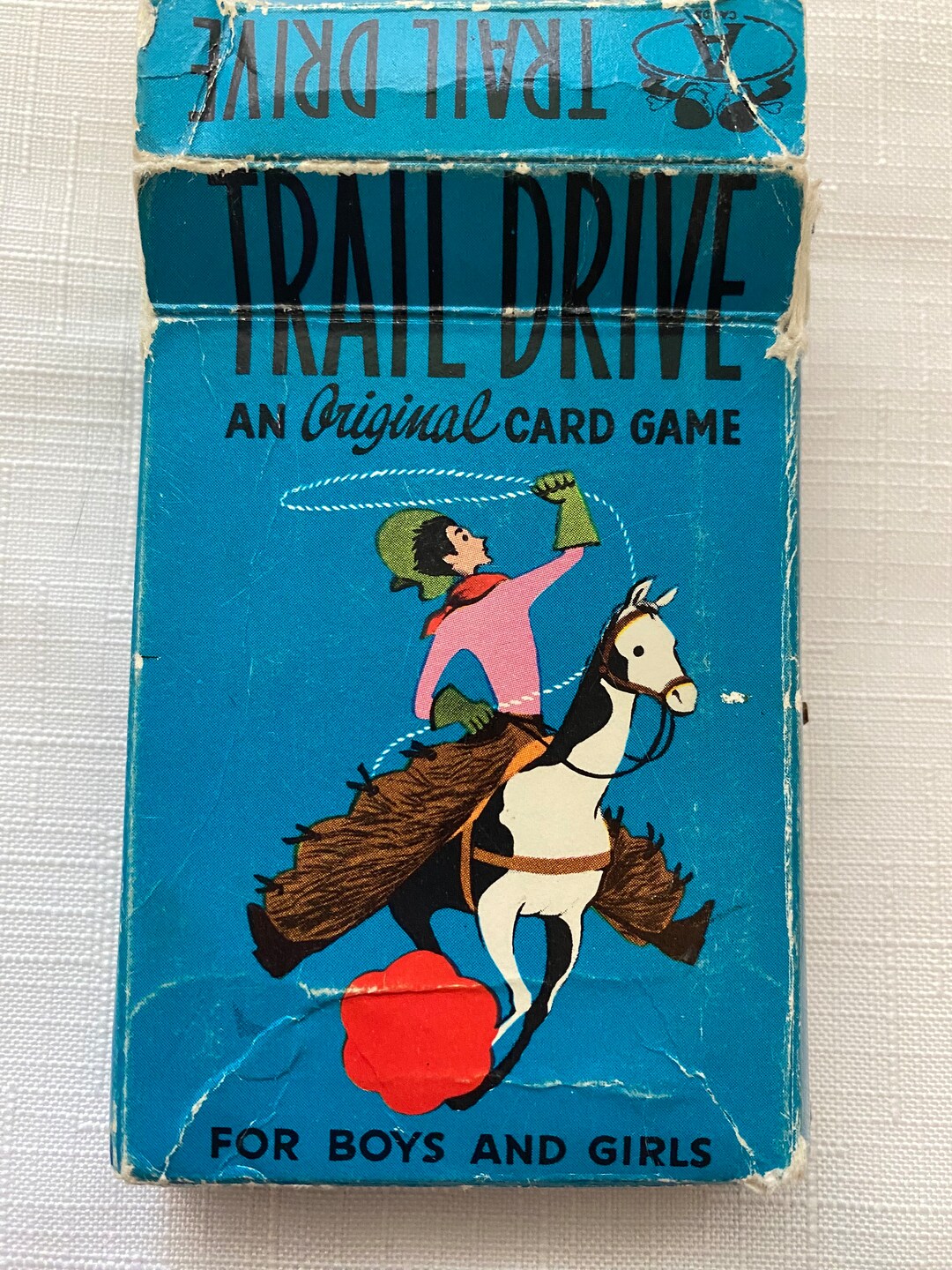 Vintage “trail Ride” Cowboy Card Game - Etsy
