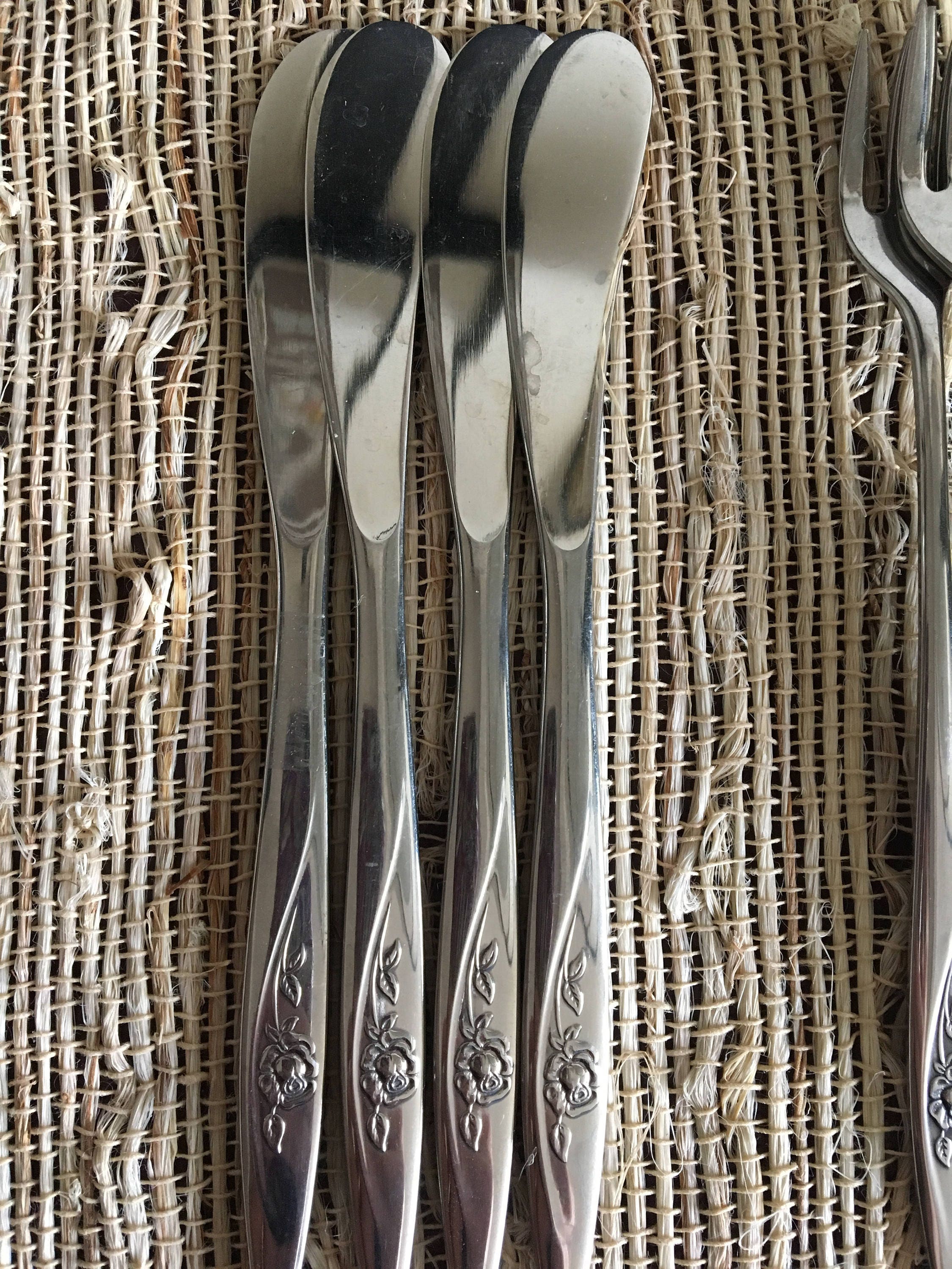 Vintage Oneida Lasting Rose Stainless Flatware Silverware - Etsy