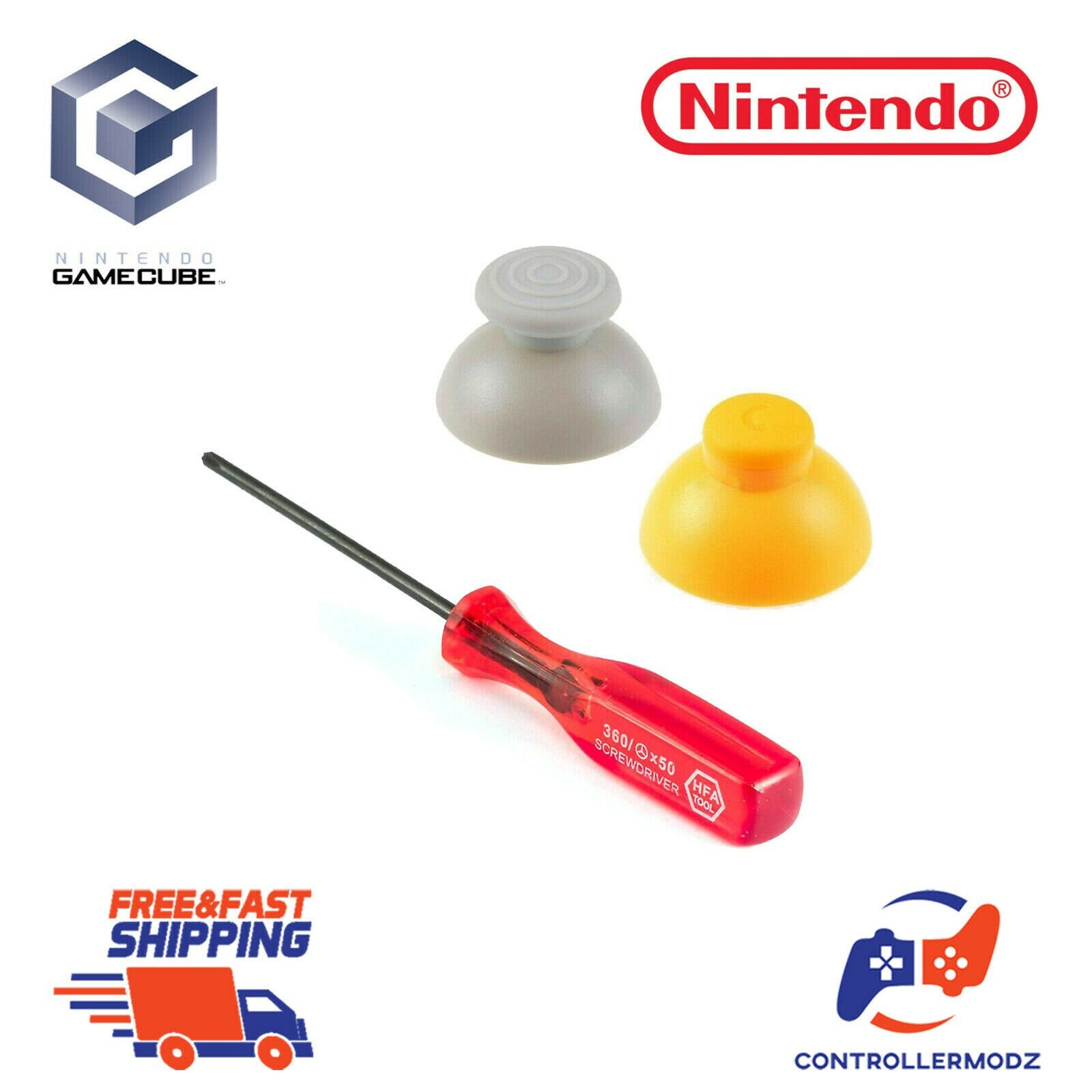2 X Nintendo Analog Thumbsticks Sticks for Gamecube Controller ...