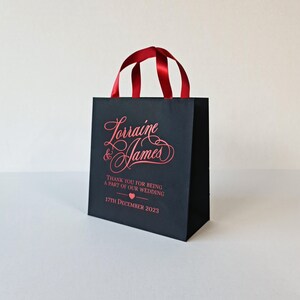 Wedding Welcome Bags in Black Color With Fully Design Costumization ...