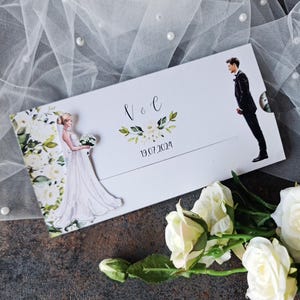 Sliding Wedding Invitation With Bride and Groom. Slideng Bride ...