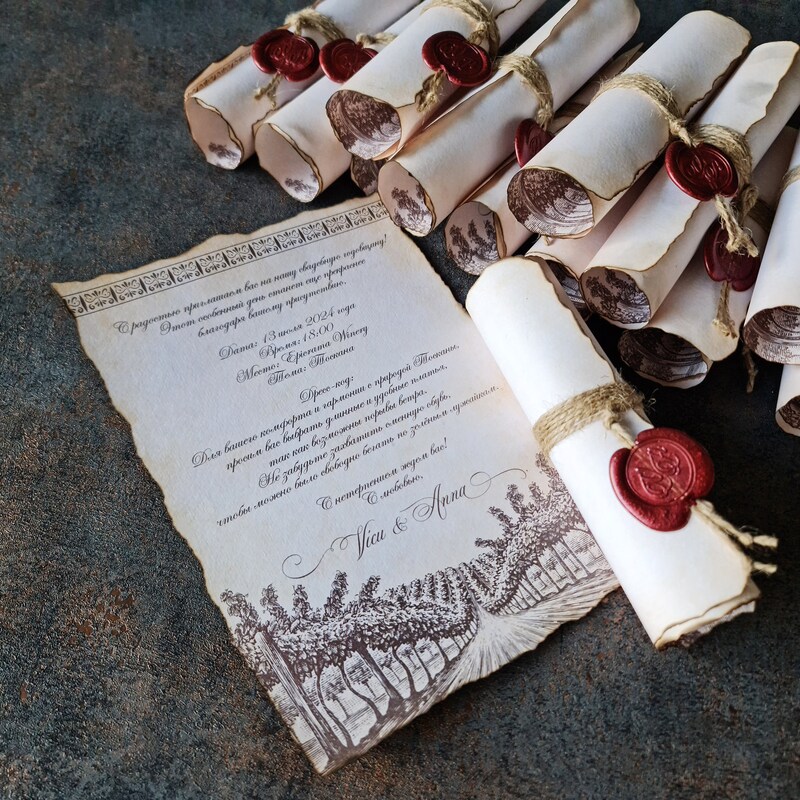 Scroll Invitations - Etsy