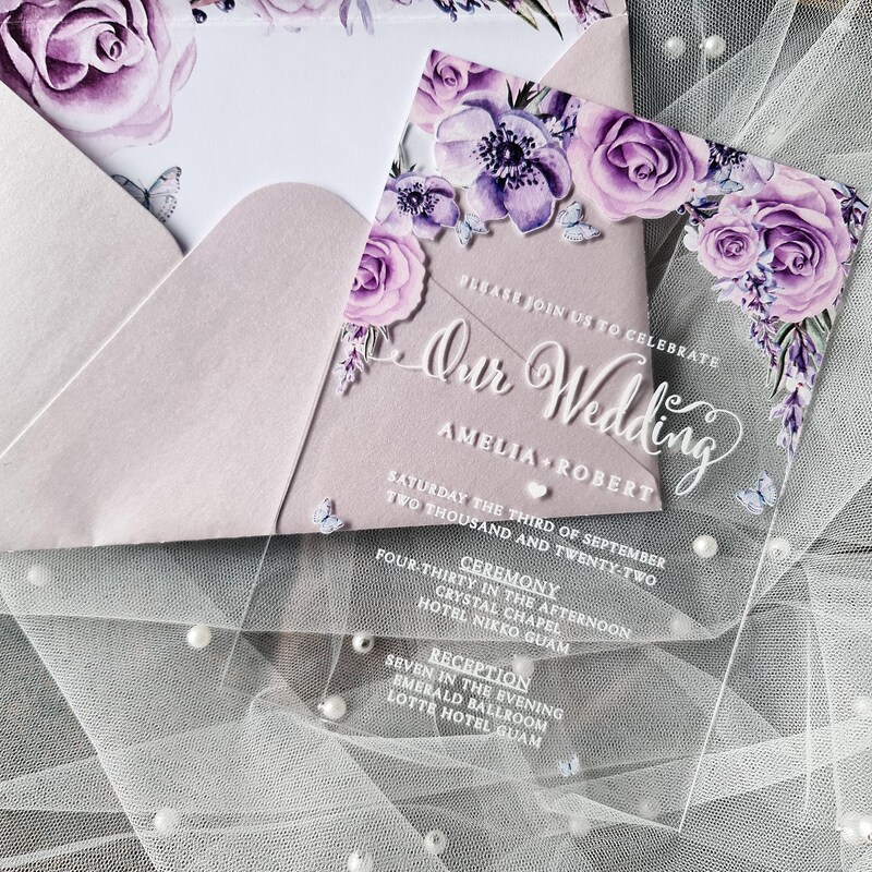 Acrylic Invitation - Etsy