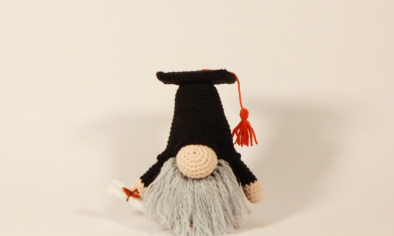 Graduate Crochet Gnome Toy READY TO SHIP - Etsy
