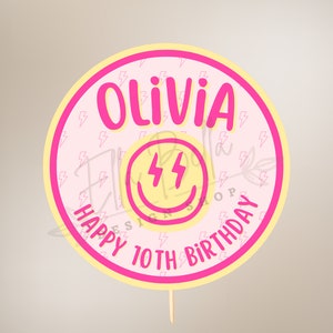 Printable Custom Preppy Cake Topper - Etsy