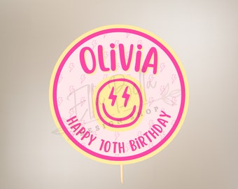 Teen Preppy Aesthetic Checkered Patch Party Happy Birthday Banner One ...