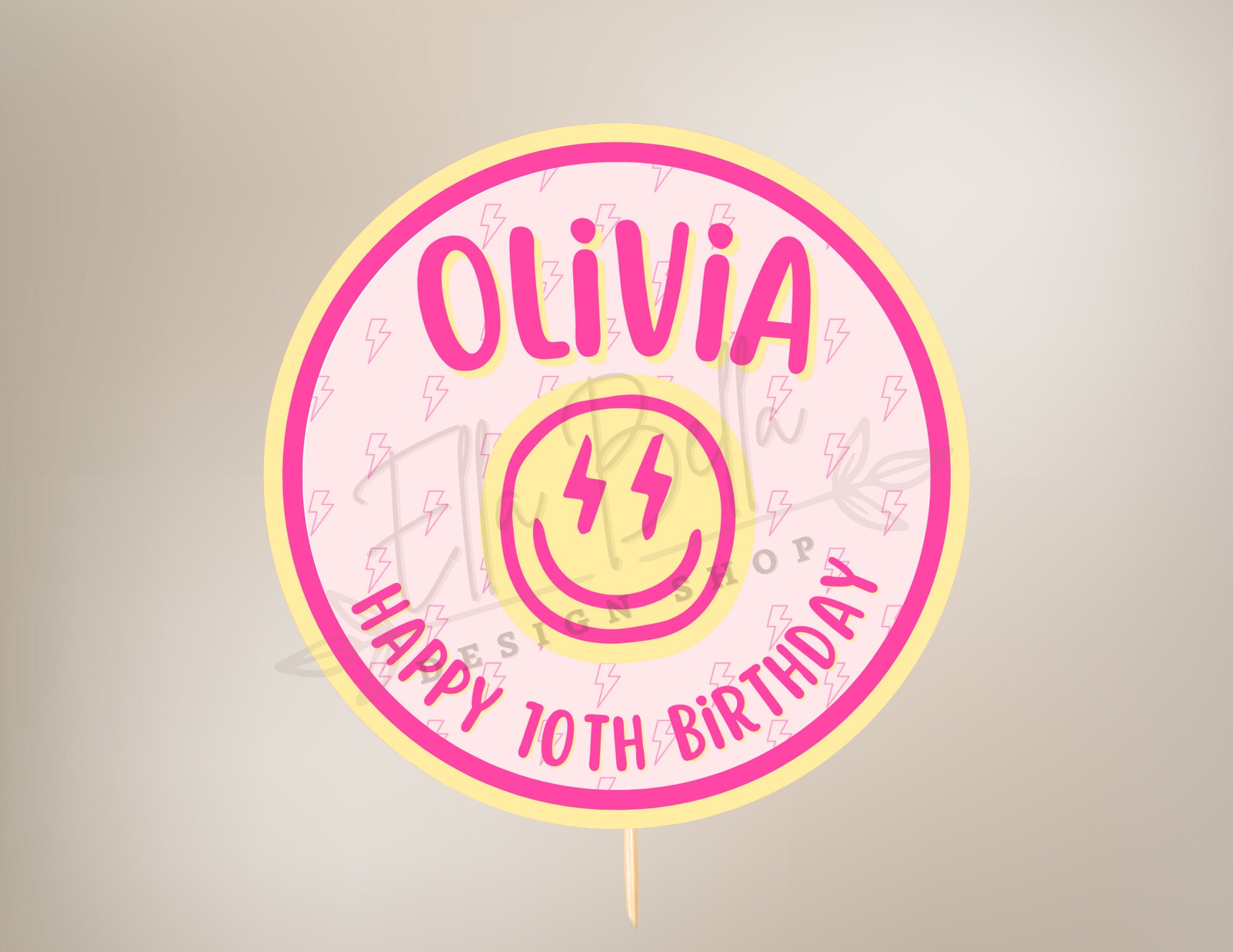 Printable Custom Preppy Cake Topper - Etsy