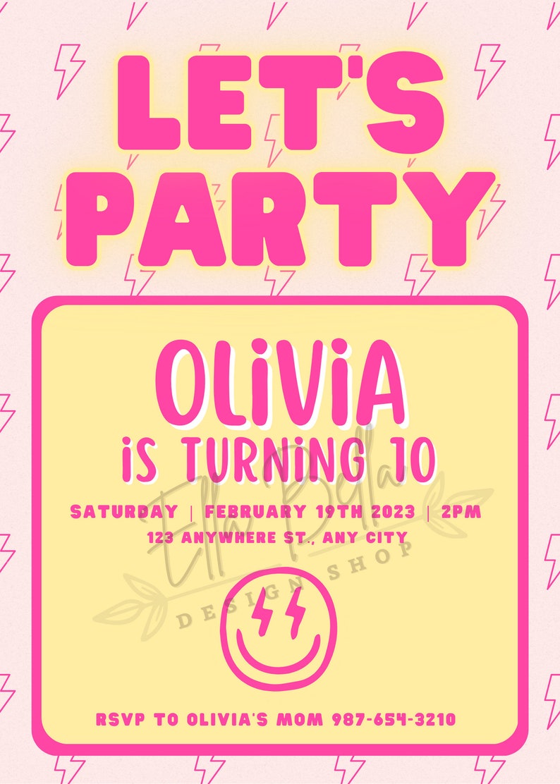 Printable Custom Preppy Party Invitation - Etsy