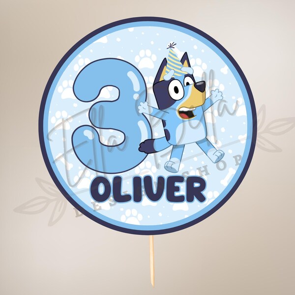 Bluey Cake Topper - Etsy Australia