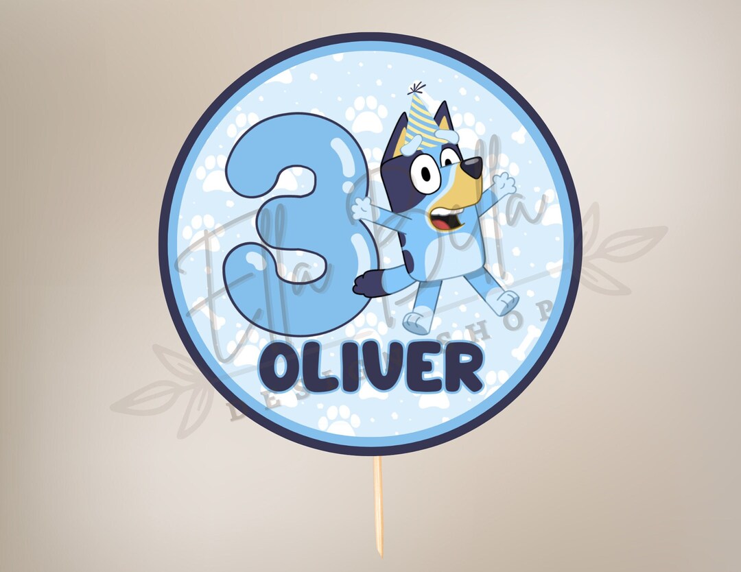 Printable Custom Bluey Cake Topper - Etsy Portugal