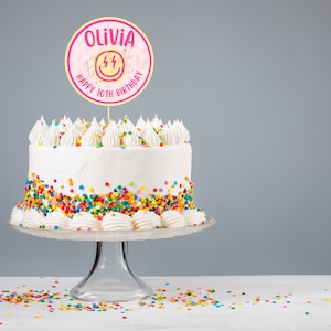 Printable Custom Preppy Cake Topper - Etsy