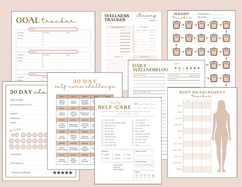 Instant Download | Wellness | Weight Loss Tracker | It Girl Journal ...