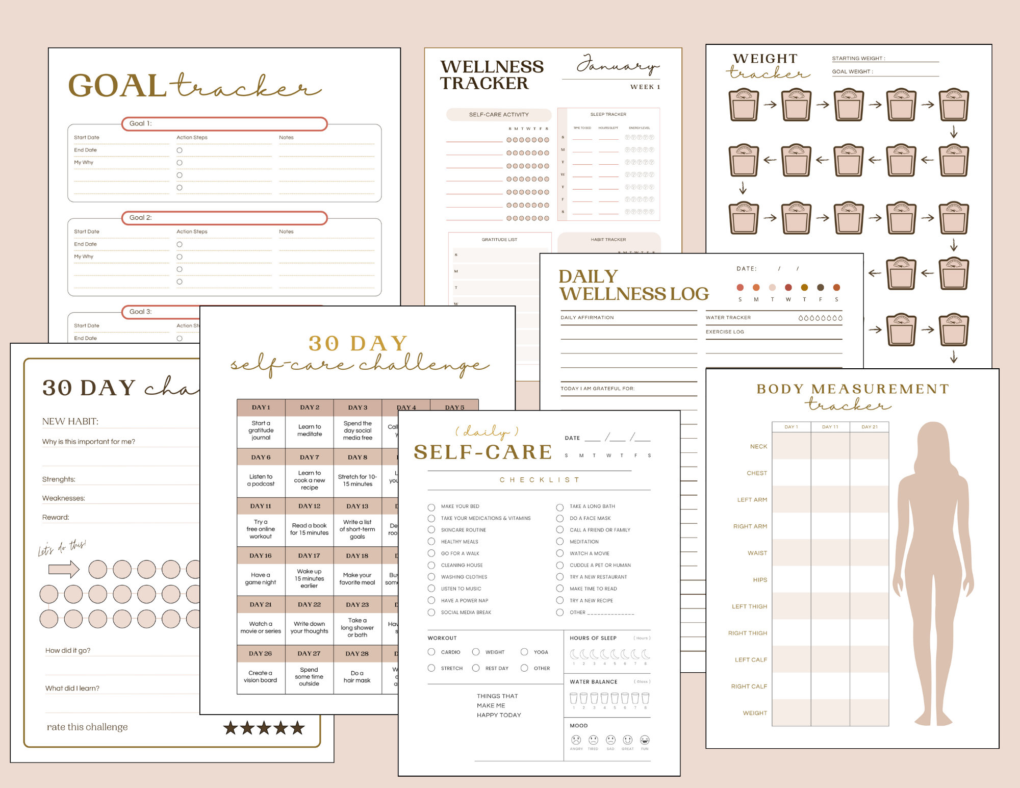Instant Download | Wellness | Weight Loss Tracker | It Girl Journal ...