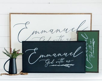 Emmanuel Wood Sign - Etsy