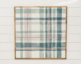 Wood Plaid Sign - Etsy