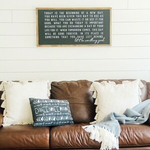Today is the Beginning Wooden Wall Art Sign - Etsy