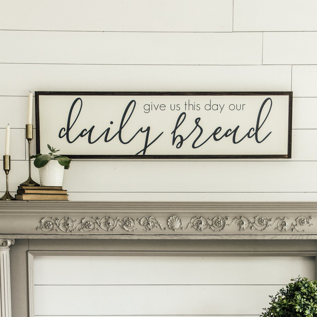 Give Us This Day Wooden Wall Art Sign - Etsy