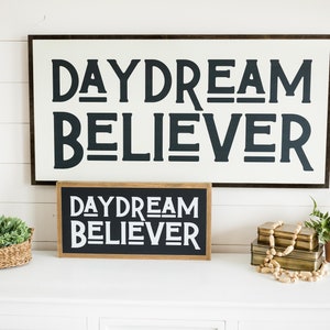 Daydream Believer Wooden Wall Art Sign - Etsy